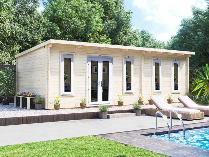 25x12 Terminator uPVC Log Cabin (45mm)