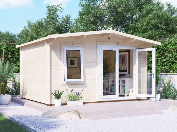 13x10 Rhine uPVC Log Cabin (45mm)