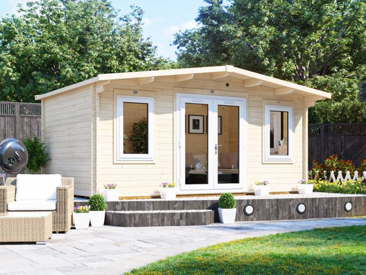 16x10 PremiumPlus Severn uPVC Log Cabin (45mm)
