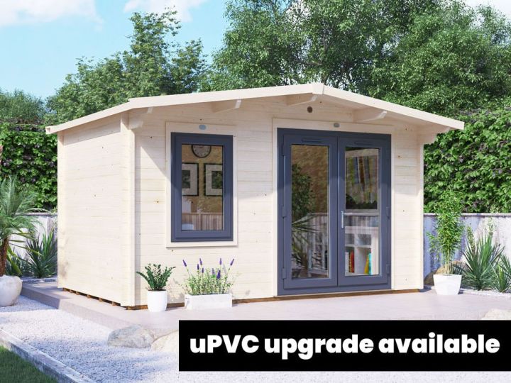 13x8 Rhine uPVC Log Cabin (45mm)