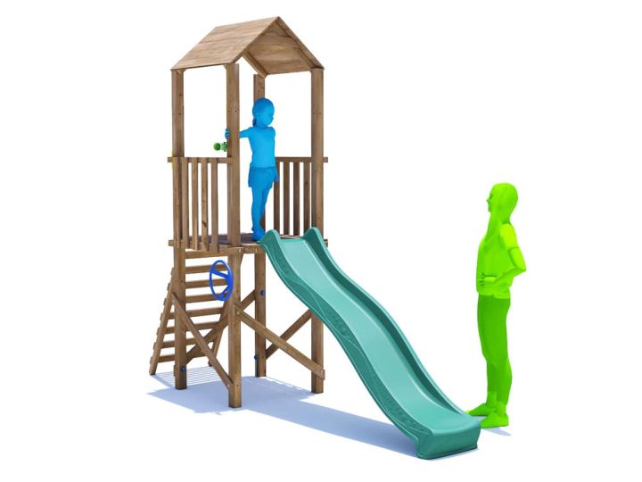 6x12 Squirrelfort 1 Climbing Tower with Slide